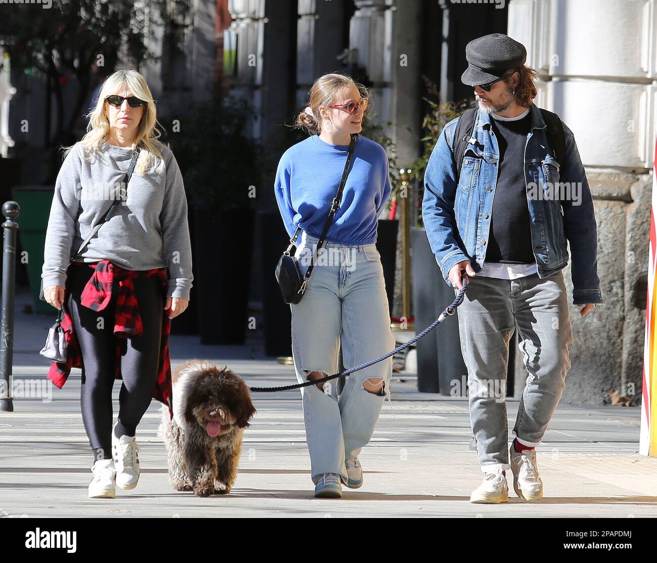 Milan, En. 11th Mar, 2023. Katia Follesa with her husband Angelo Pisani ...