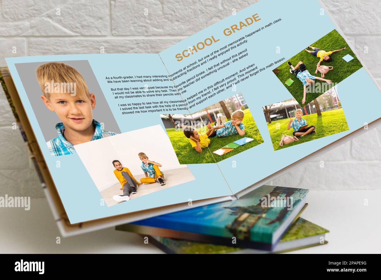 graduation album, photobook, printed photobooks Stock Photo - Alamy