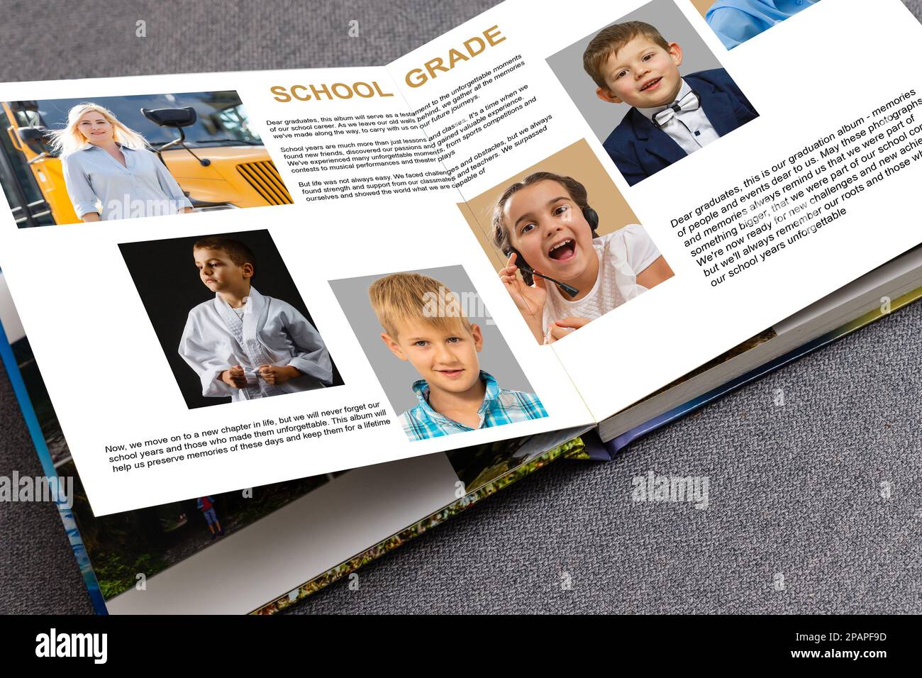 graduation album, photo book, image stories Stock Photo - Alamy