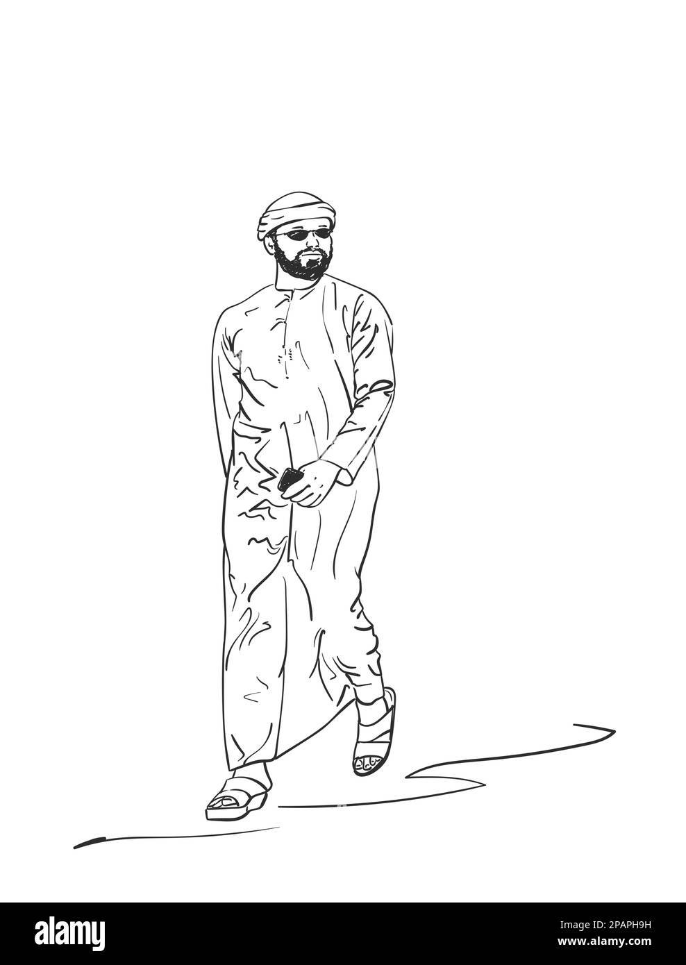 Beard bearded man muslim Stock Vector Images - Alamy