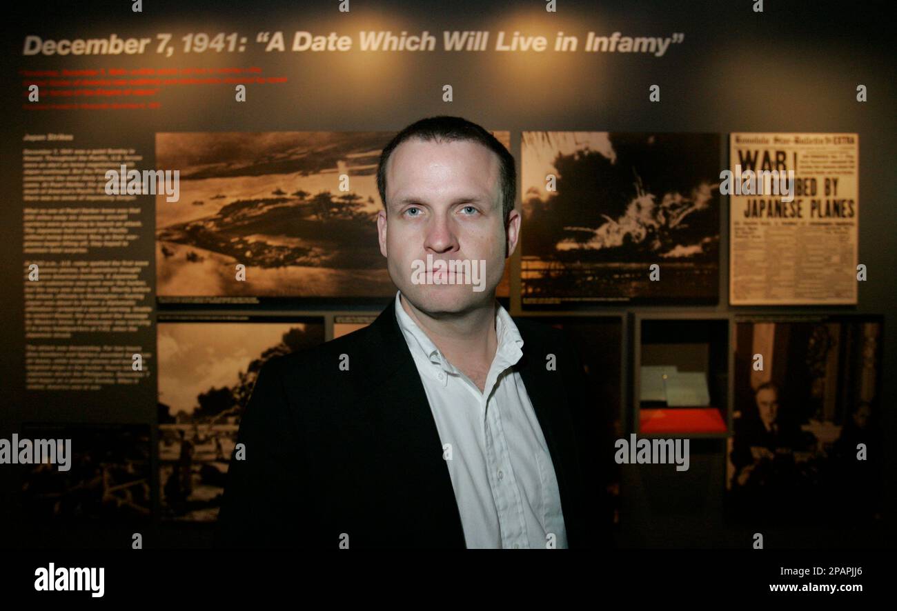 Marty Morgan, historian in residence, poses for a photograph in front ...