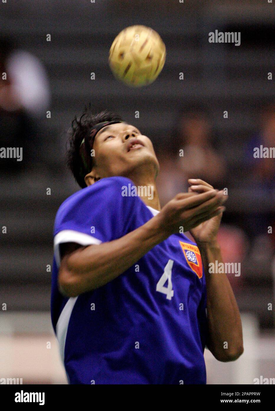 Myanmar's Nang Nang Win shoulders a shot during finals action Thursday ...