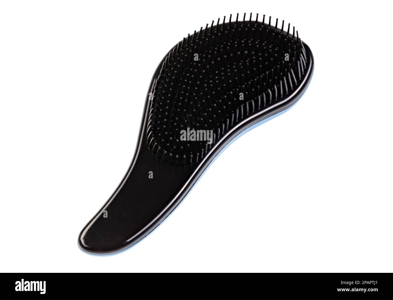 Black hair brush isolated on white background. Personal grooming ...