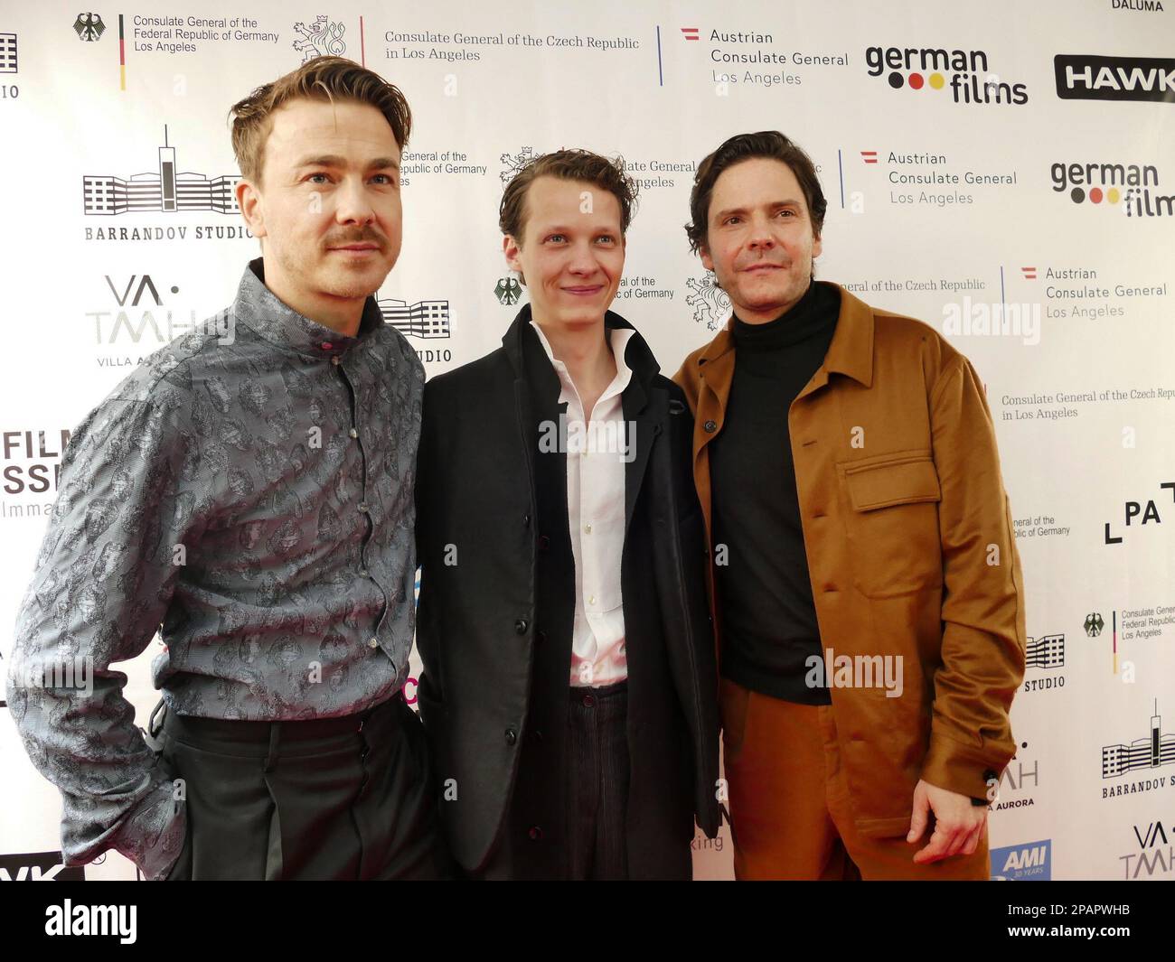 Los Angeles, USA. 11th Mar, 2023. Actors Albrecht Schuch (l-r), Felix ...