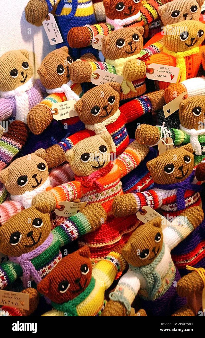 **ADVANCE FOR MONDAY DEC. 10**Bears made by Sister Lauren Spence sit in ...