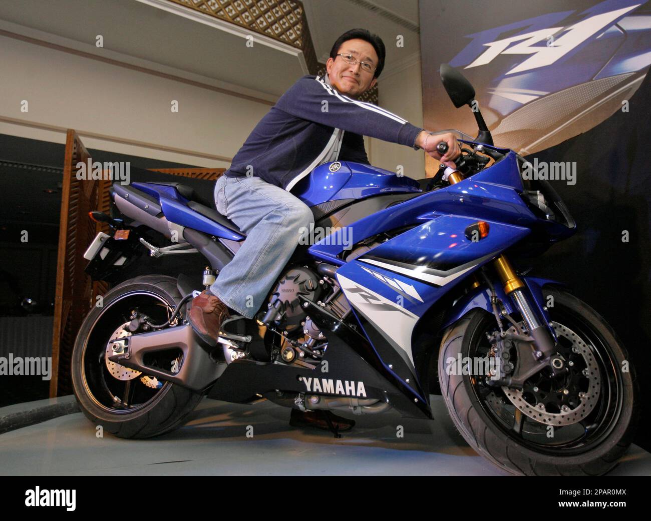 Tomotaka Ishikawa, CEO and MD of Yamaha Motor india, launches Yamaha's ...