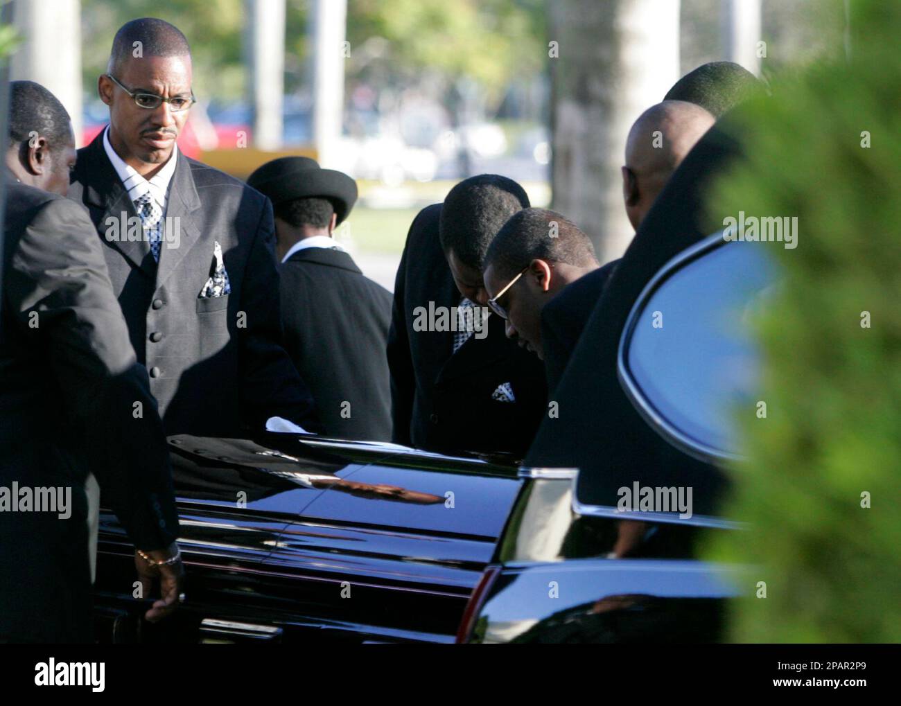 The casket of Washington Redskins safety Sean Taylor is removed from a ...