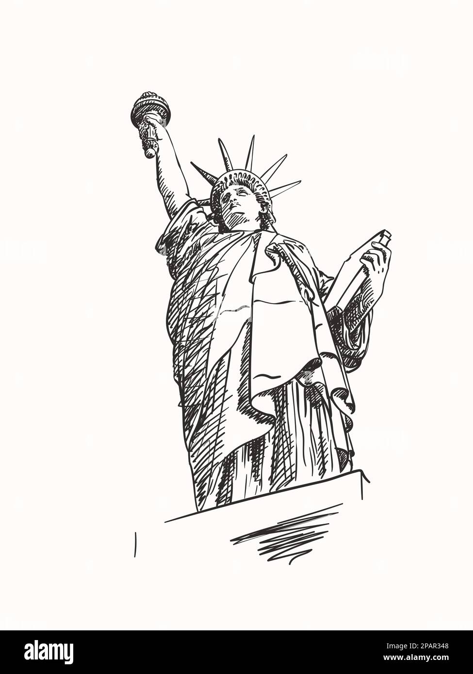 Sketch Of Statue Of Liberty