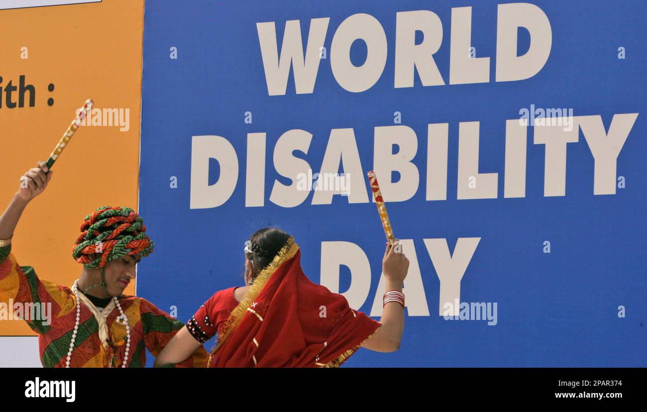 Children with disabilities participate in a dance program to celebrate ...