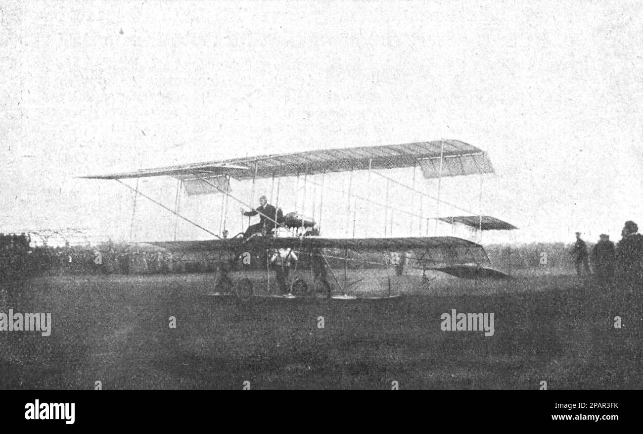 The takeoff of Mikhail Efimov's airplane in Odessa in 1910. Photo from ...