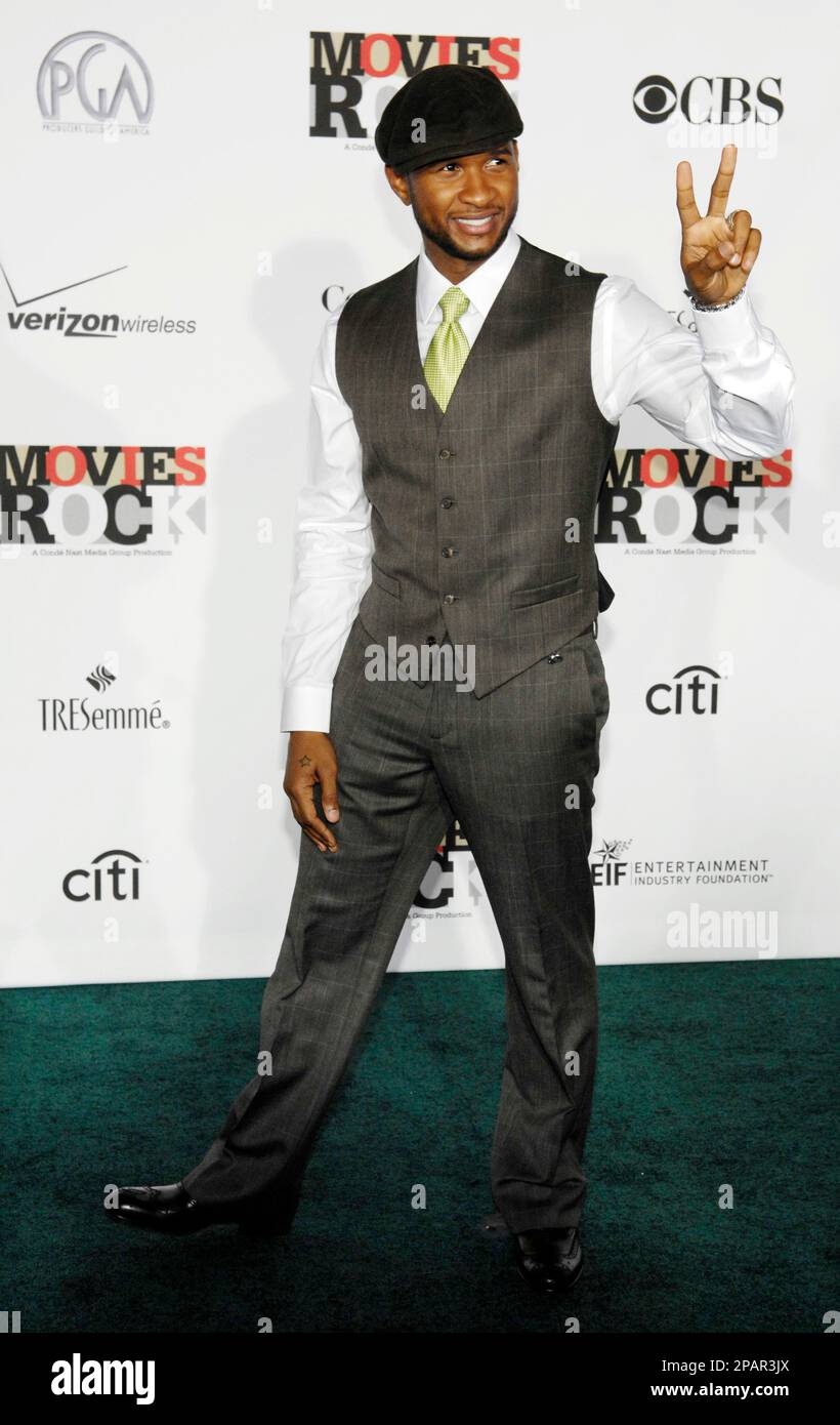 Singer Usher arrives at "Movies Rock: A Celebration of Music in Film ...