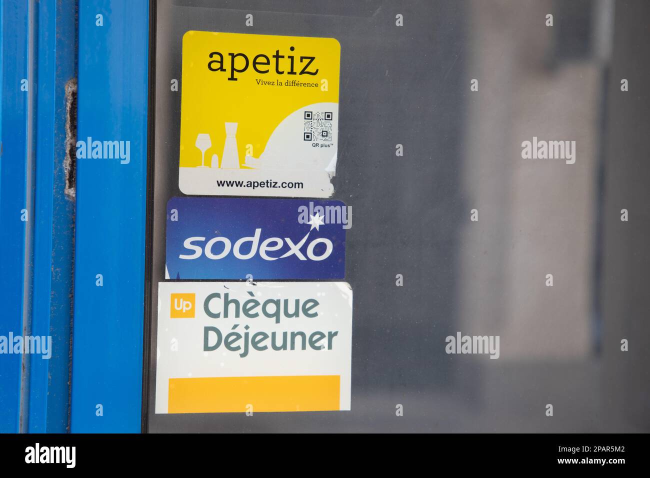 Bordeaux , Aquitaine France - 03 05 2023 : sodexo brand up cheque ...