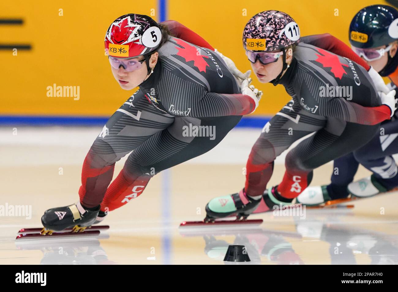 SEOUL, KOREA - MARCH 12: Courtney Sarault of Canada competing on the ...
