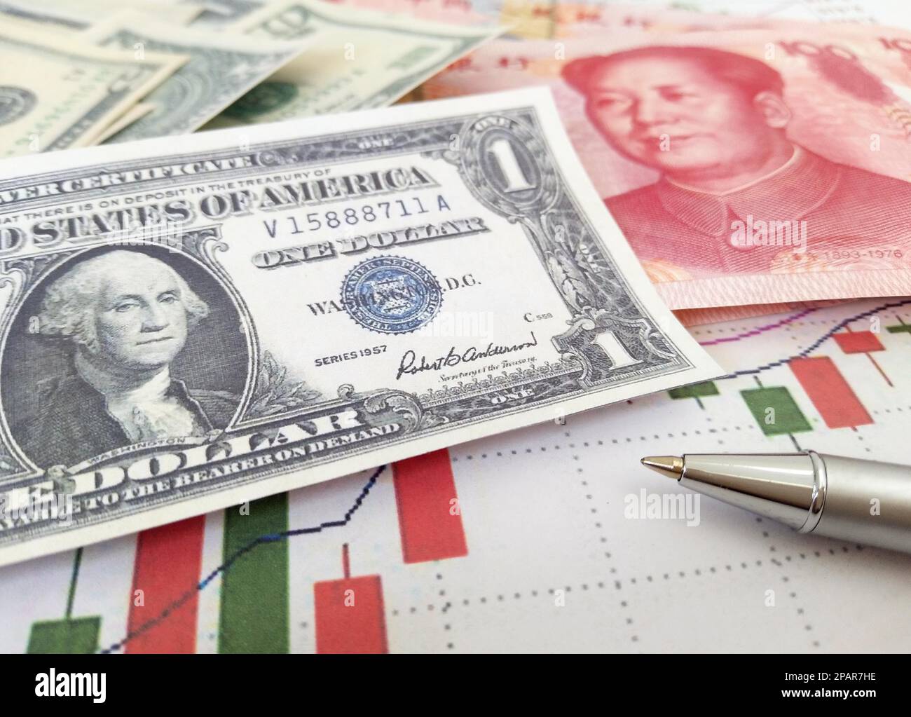 SUQIAN, CHINA - MARCH 12, 2023 - Illustration: US dollar interest rate ...