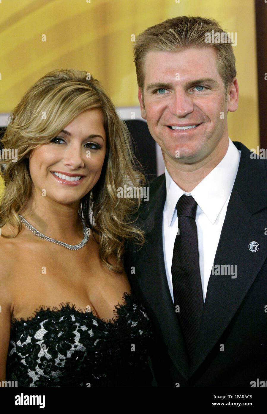 Clint Bowyer and Athena Barber arrive for the NASCAR Nextel Cup Series ...