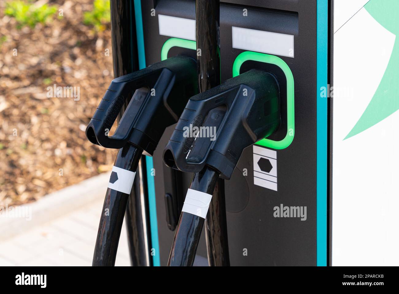 Charging station for electric vehicles. Close up Stock Photo - Alamy