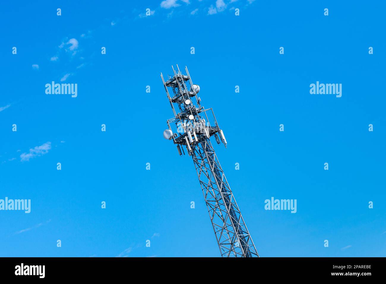 Summer silhouette blue sky radio mast hi-res stock photography and images - Alamy