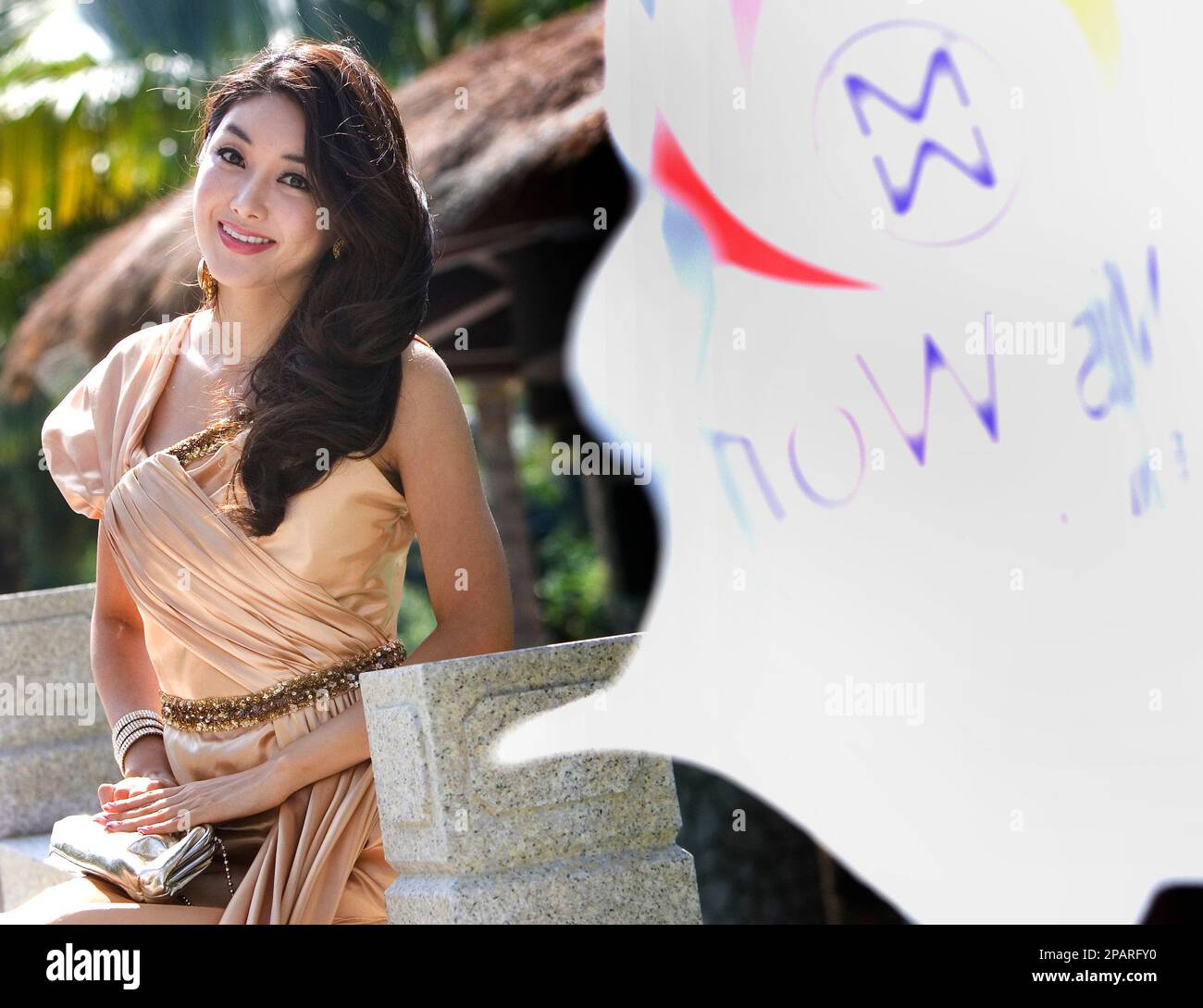 Miss World Pageant contestant Cho Eun-Ju of South Korea poses for ...