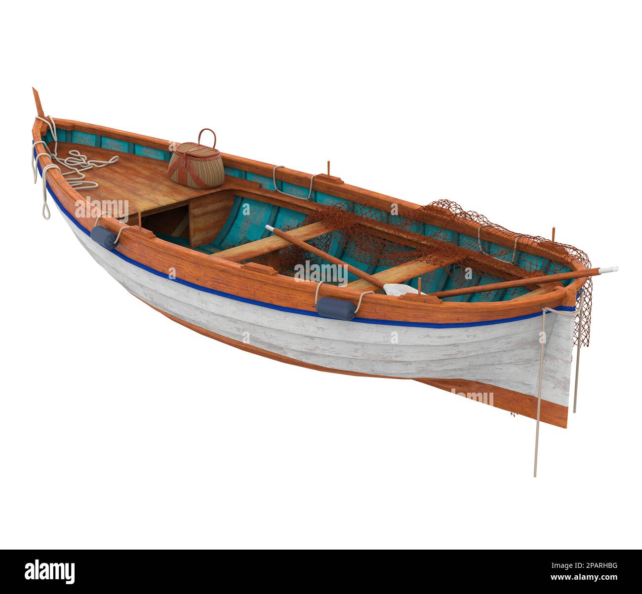 Wooden Boat Isolated Stock Photo - Alamy