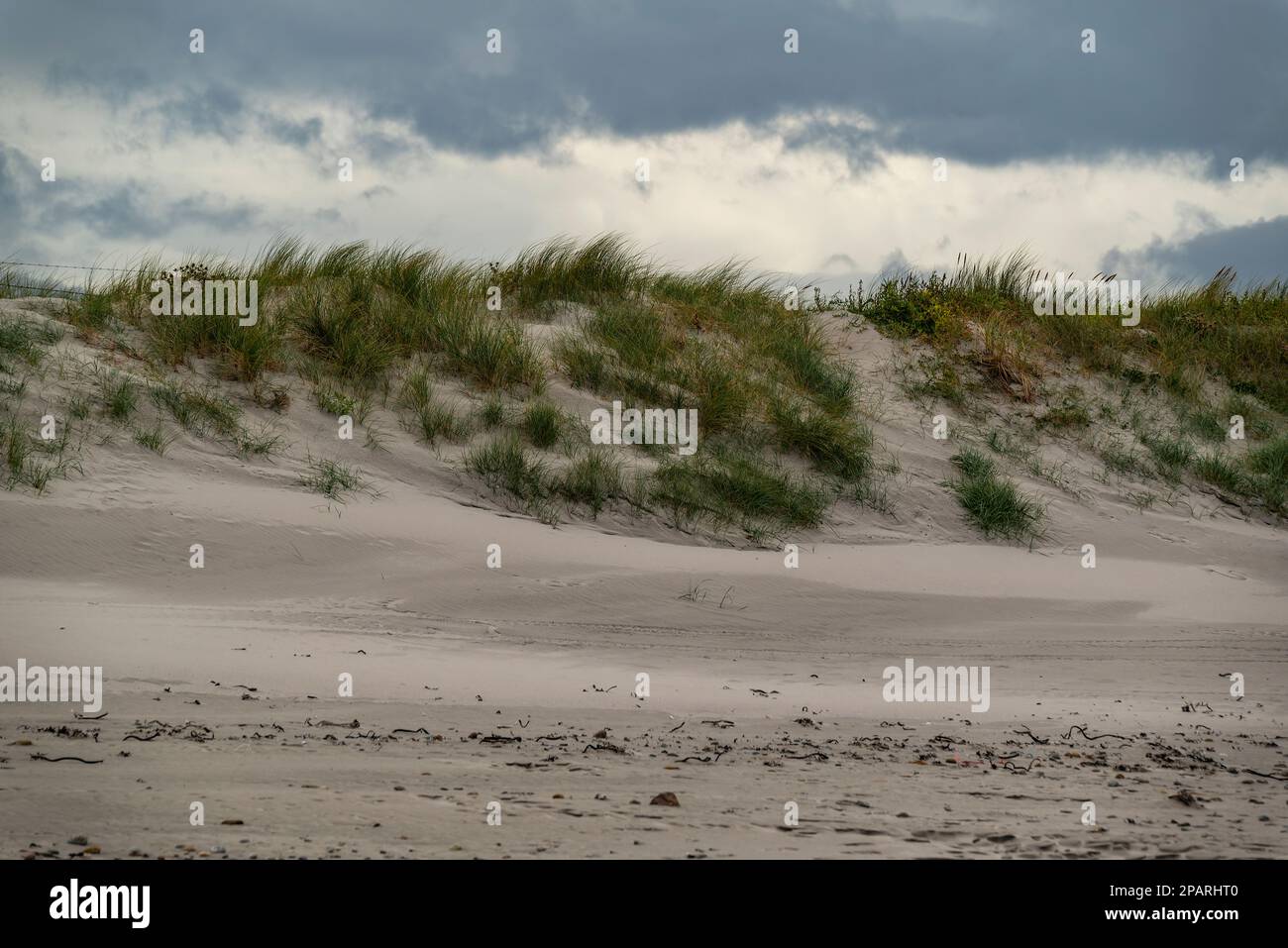 Sand dunes at Cross Lake Bay Beach, Mullet Peninsula, County Mayo ...