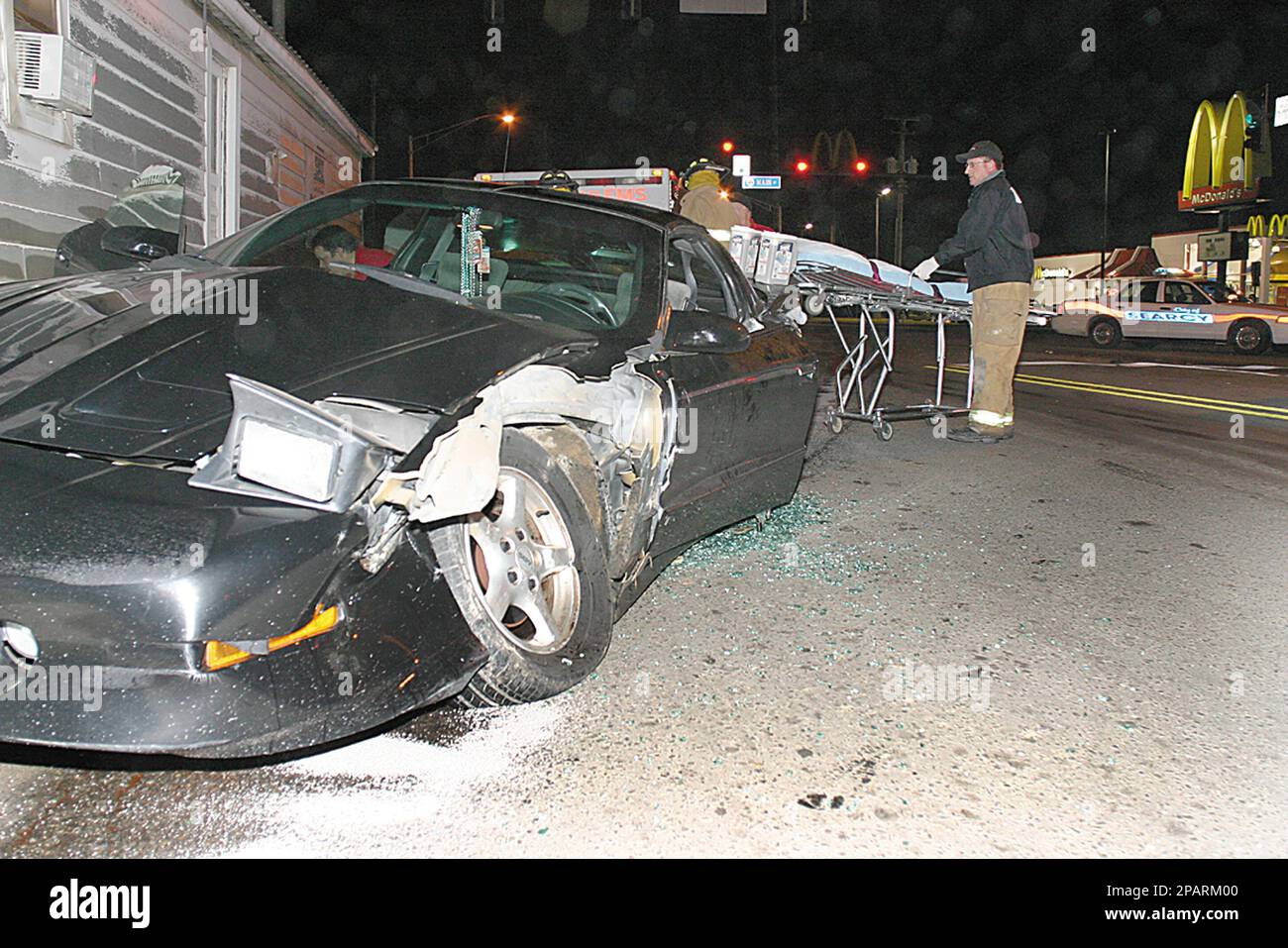 Emergency workers get ready to transport two people to White County ...