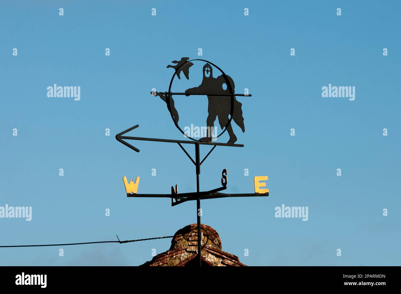 Weather vane on Ratley village hall, Warwickshire, England, UK Stock ...