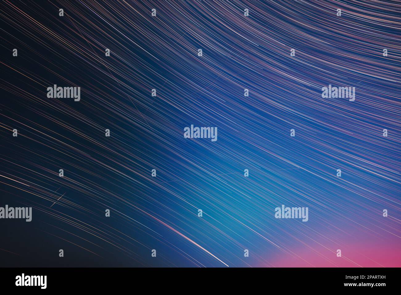 Flight Of Fancy. Abstract Amazing Star Trails On Night Sky Background ...