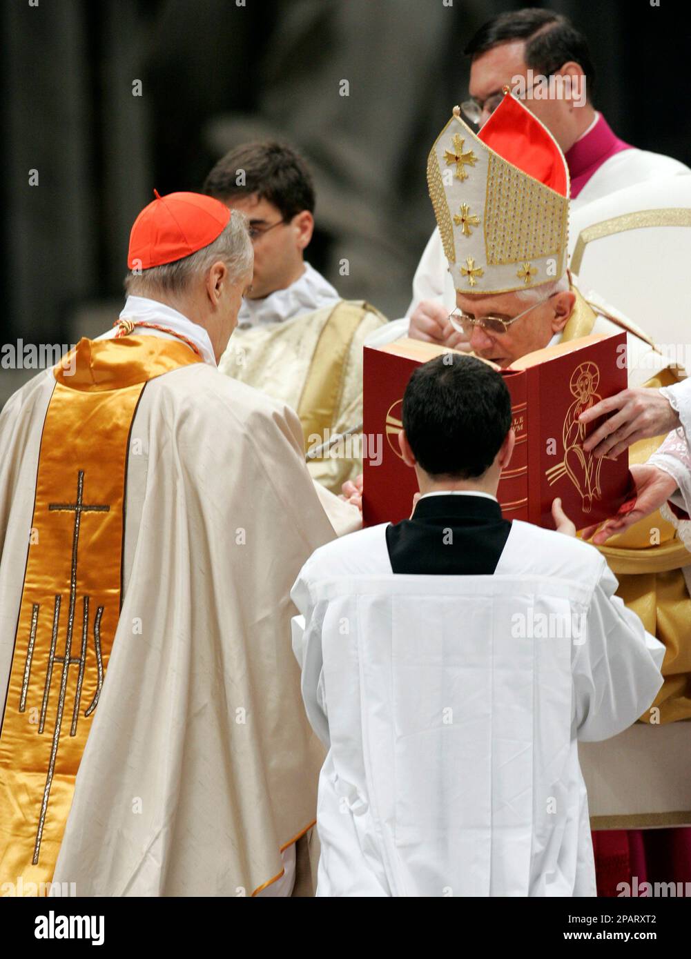 Newly elevated Cardinal Paul Joseph Cordes receives his golden ring ...