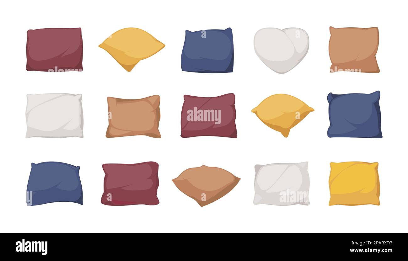 Cozy bedroom fluffy pillows Stock Vector Images - Alamy