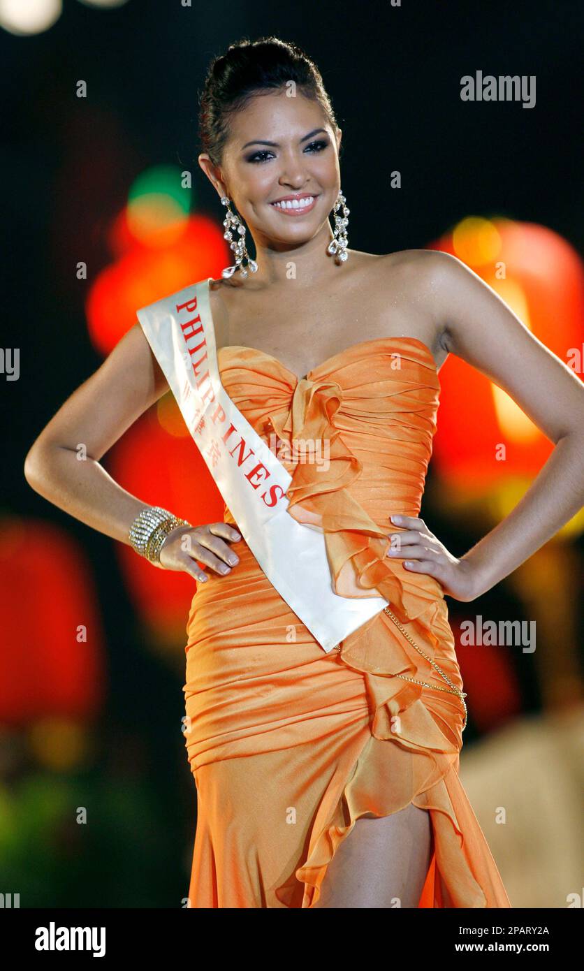 Miss World contestant Margaret Wilson of the Philippines poses during ...