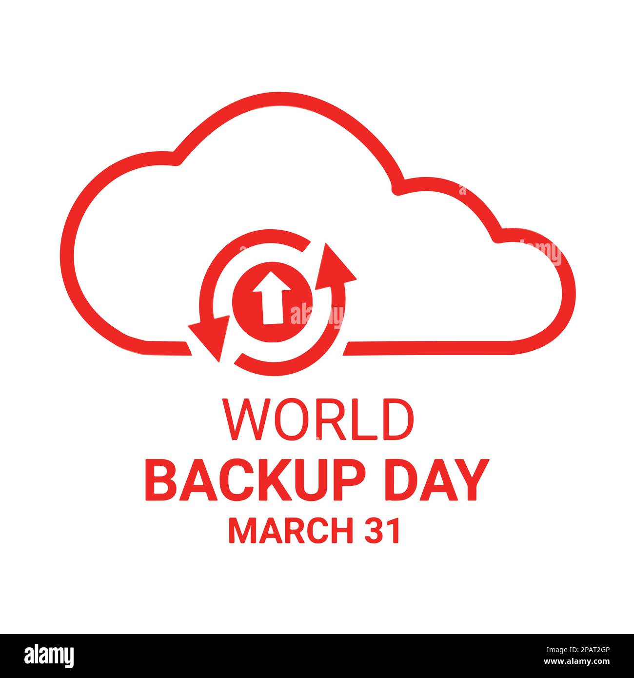 World Backup Day Vector illustration. World Backup Day concept with Cloud storage icon Stock ...