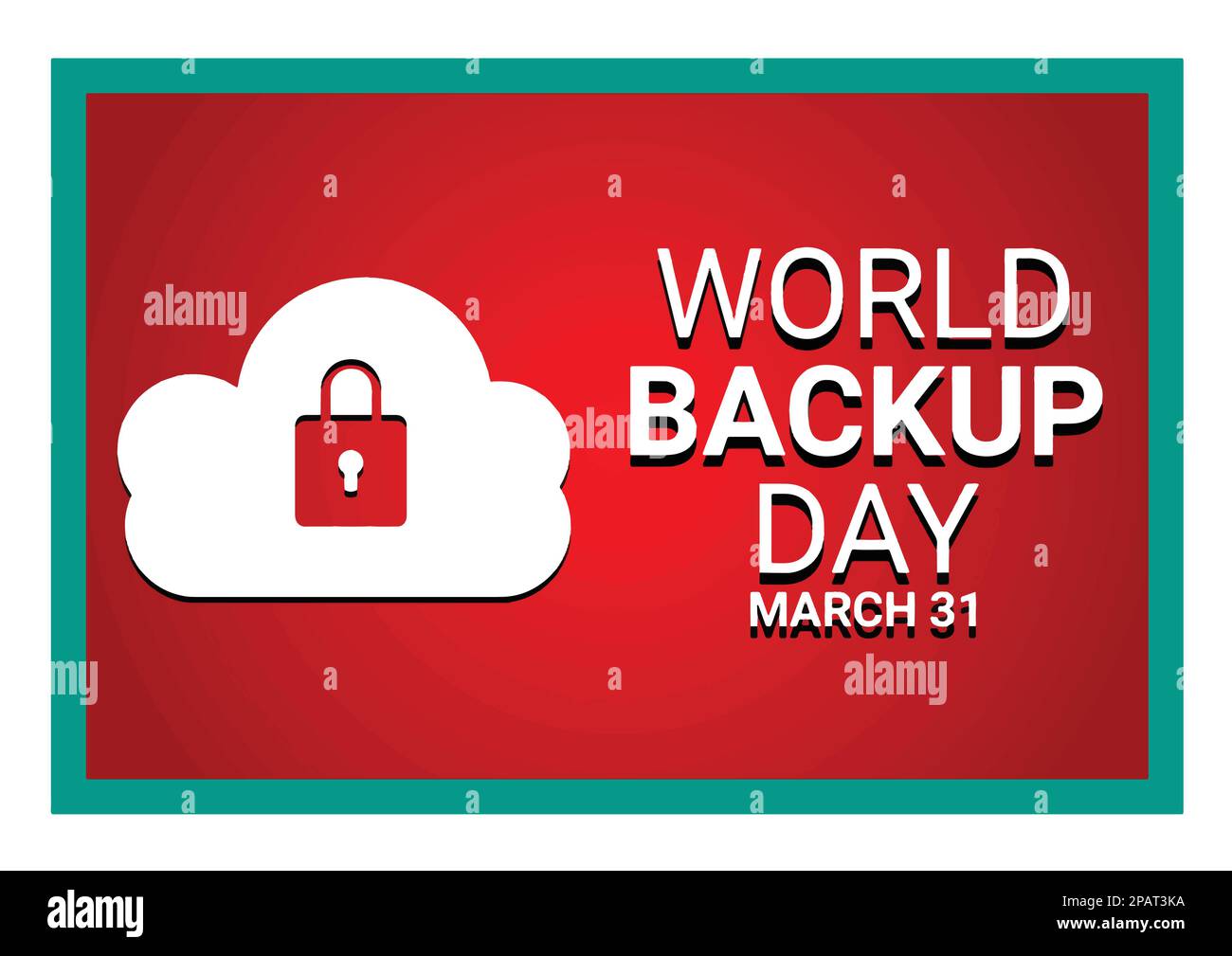 World Backup Day. March 31. Holiday concept. Template for background, banner, card, poster with ...