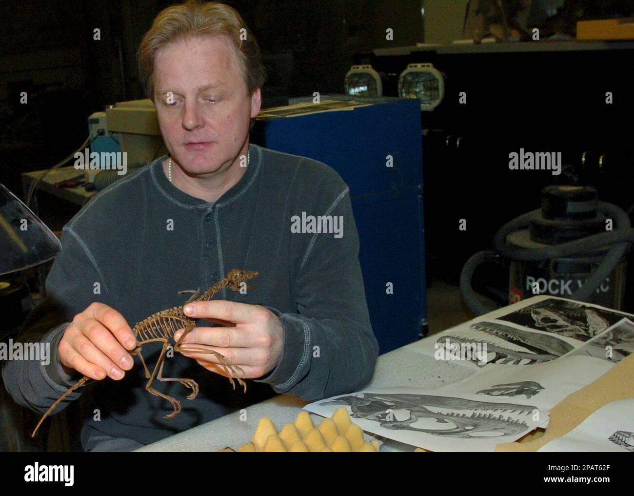 Dan Pickering, a scientific preparator and artist at the Carnegie ...
