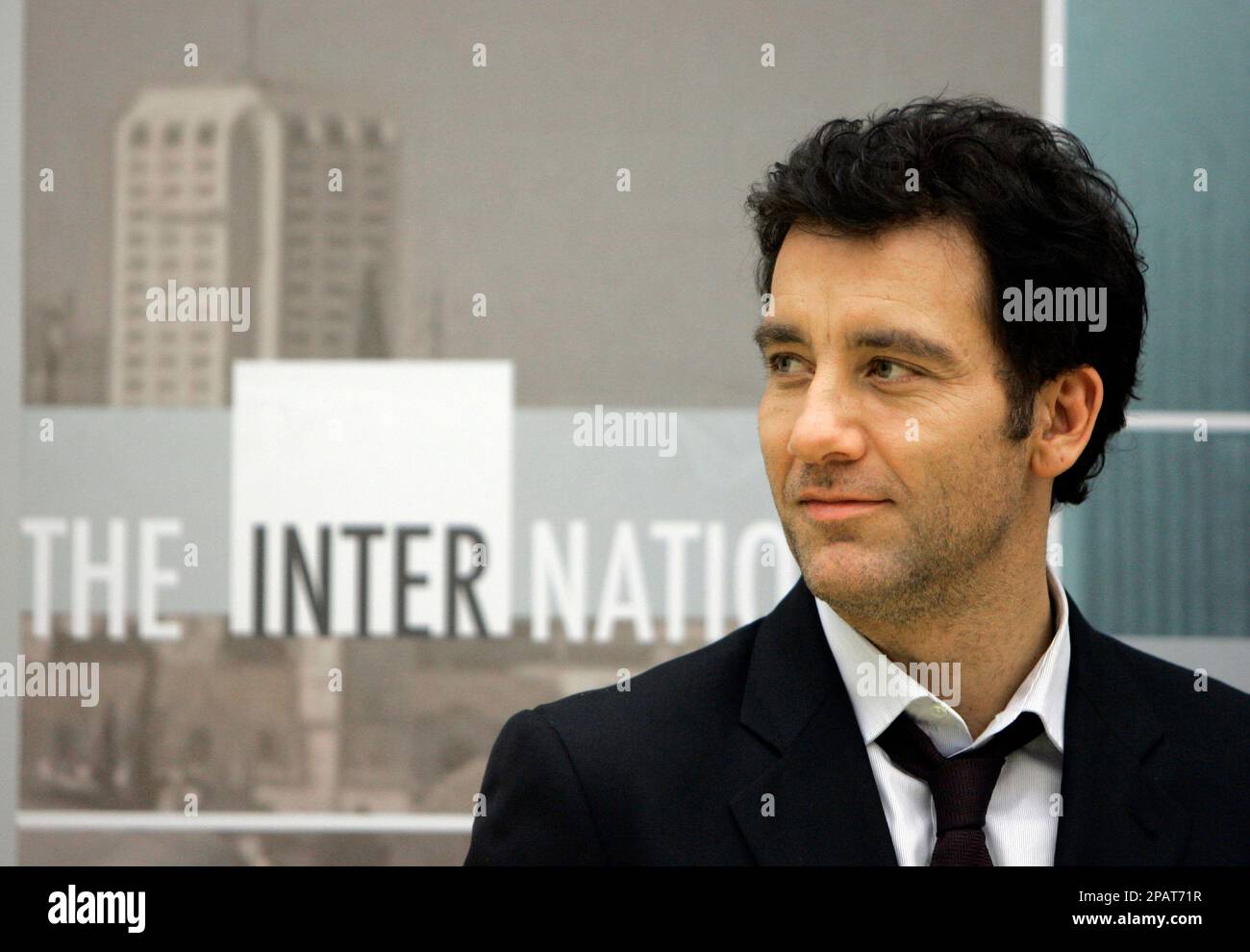 British actor Clive Owen promotes the movie "The International", in ...