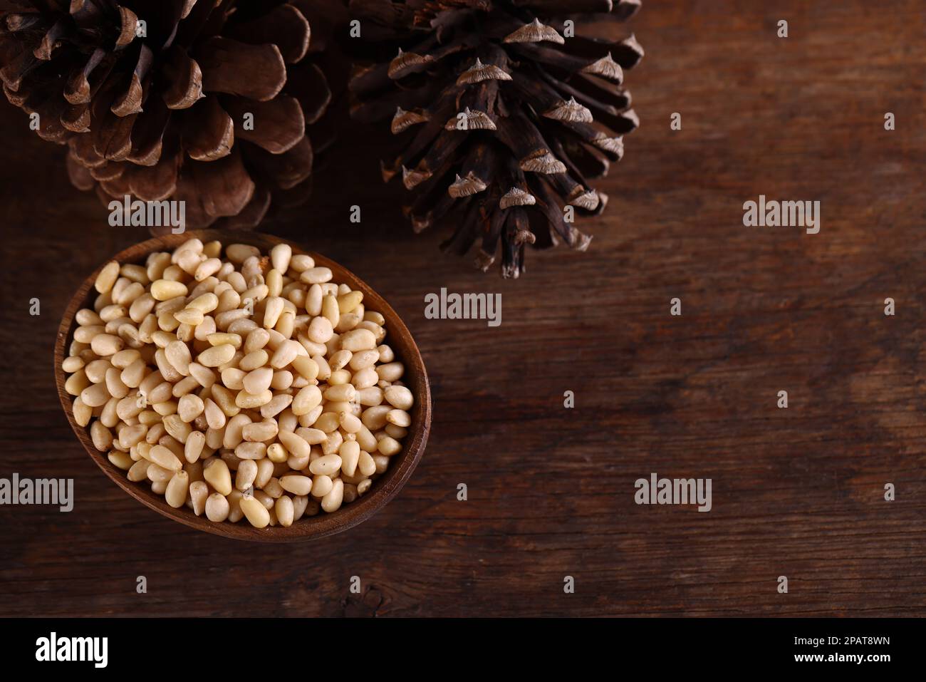 fresh natural organic pine nuts Stock Photo - Alamy
