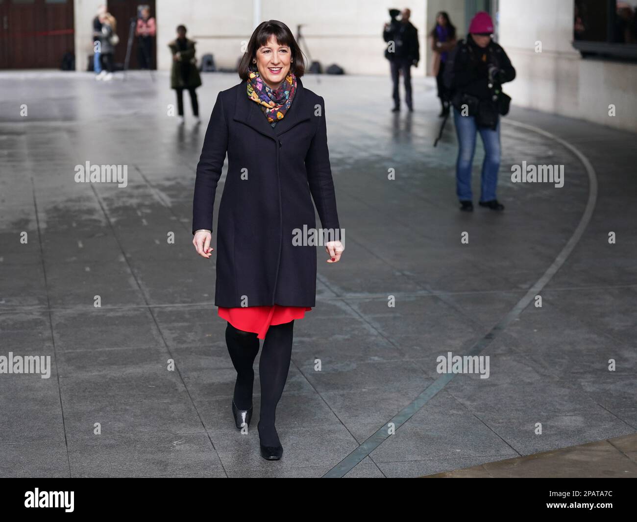 Shadow chancellor Rachel Reeves arrives at BBC Broadcasting House in ...