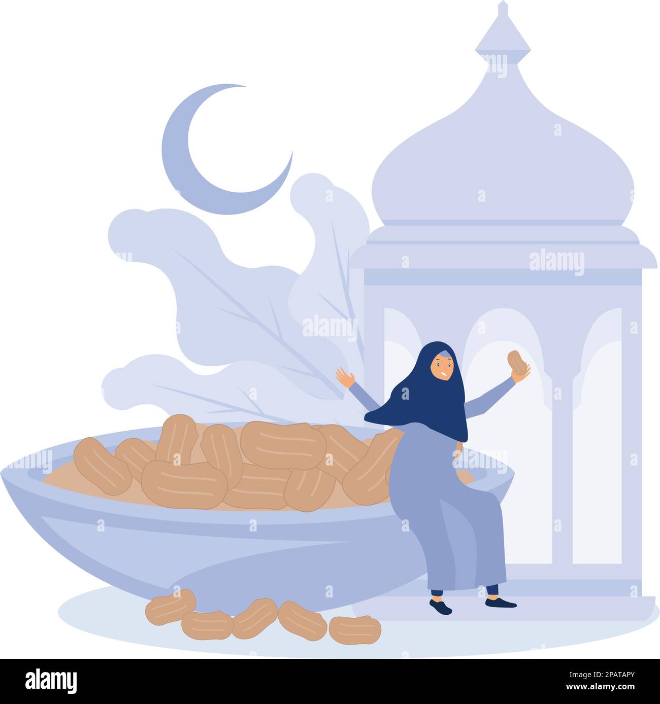 Muslim women are happy and enjoy the iftar meal of Ramadan, ramadan ...