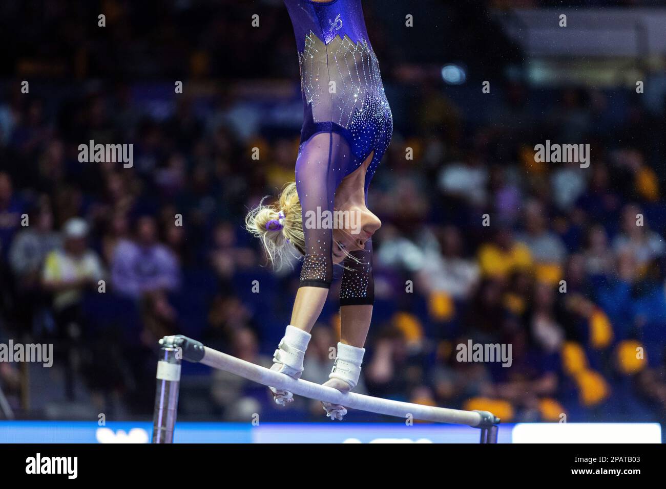 BATON ROUGE, LA - MARCH 10: LSU Tigers gymnast Olivia Dunne performs on ...