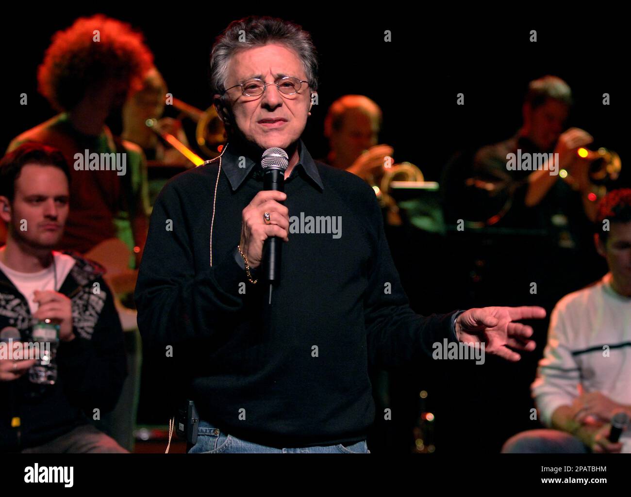 Singer Frankie Valli sings during sound check at The Rose Theatre at ...