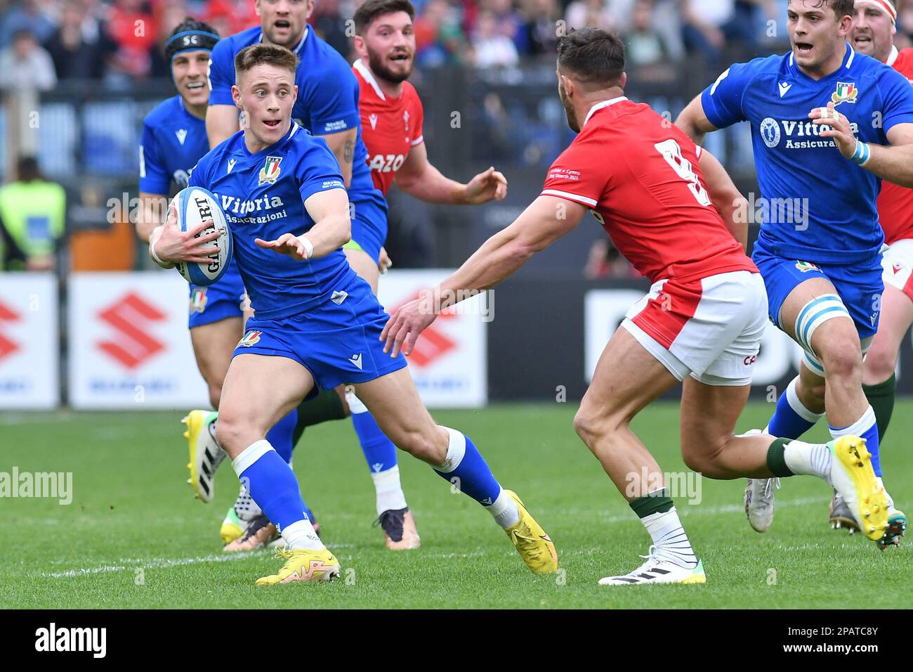 Rome, Italy. 11th Mar, 2023. Stephen Varney of Italy, Rhys Webb of ...