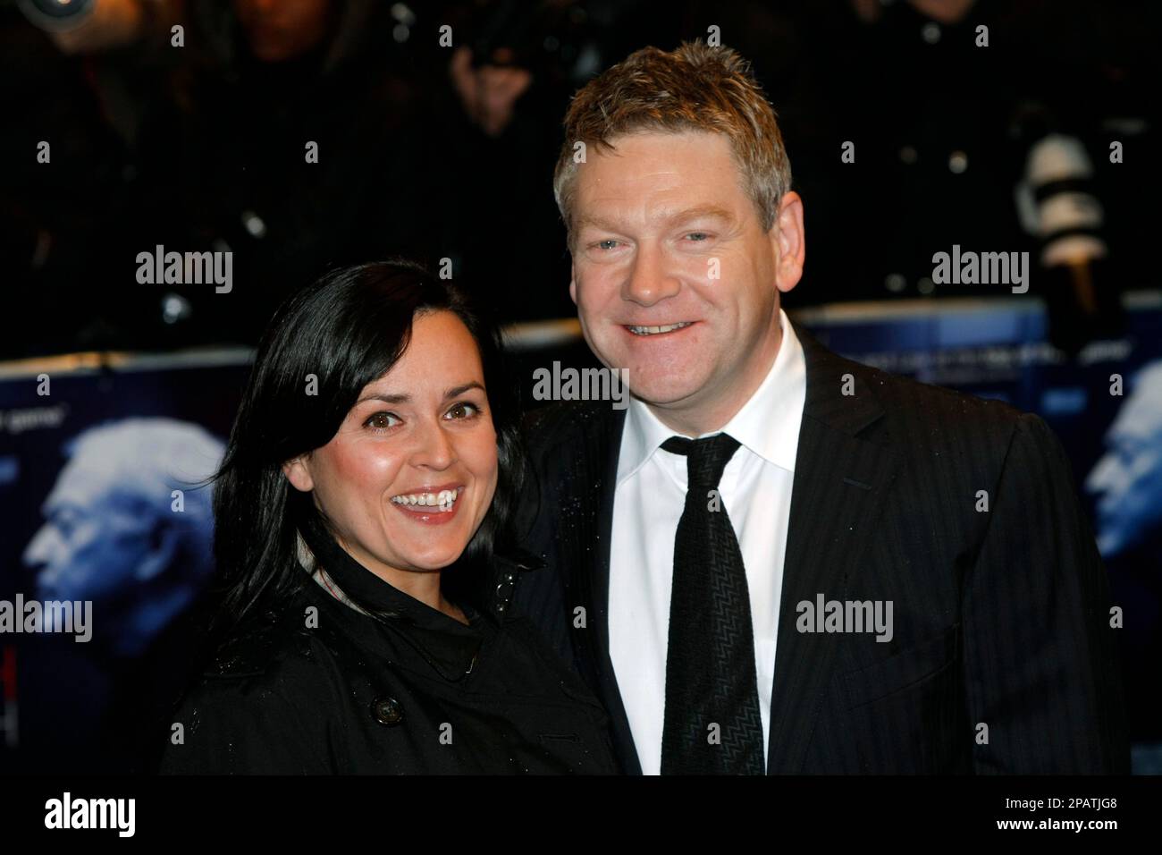 British director Kenneth Branagh, right, and his wife Lindsay Brunnock ...