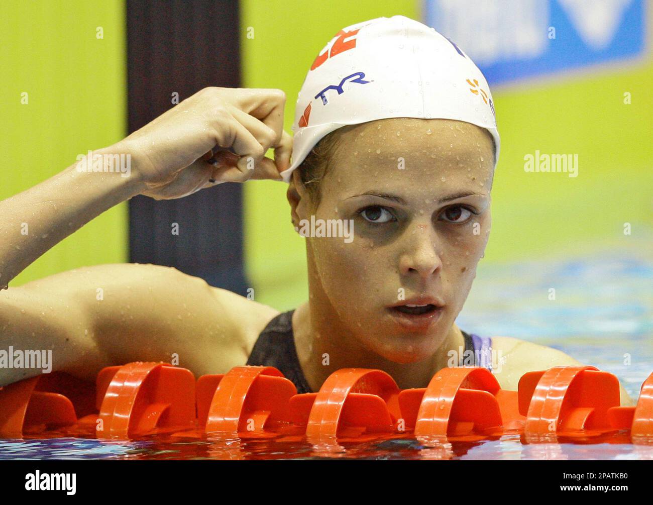 France's swimmer Laure Manaudou is seen after her Women's 100m ...