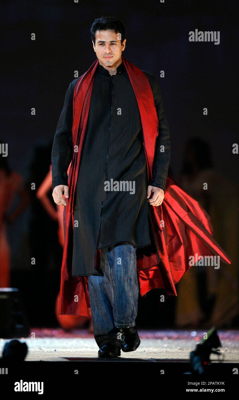 Model Aryan Vaid wears a design by Manish Malhotra at the Bollywood ...