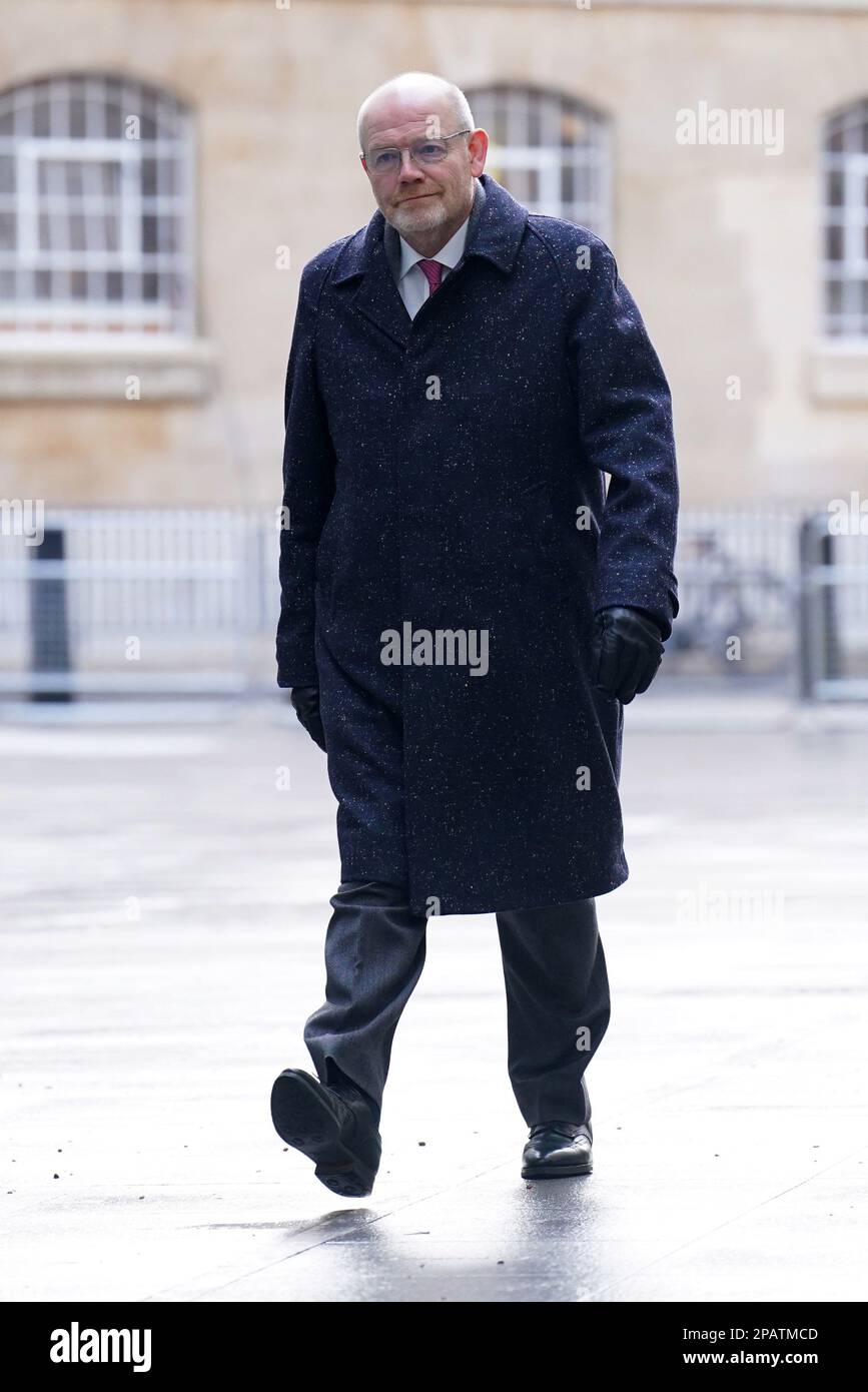 Former BBC director-general Mark Thompson arrives at BBC Broadcasting ...
