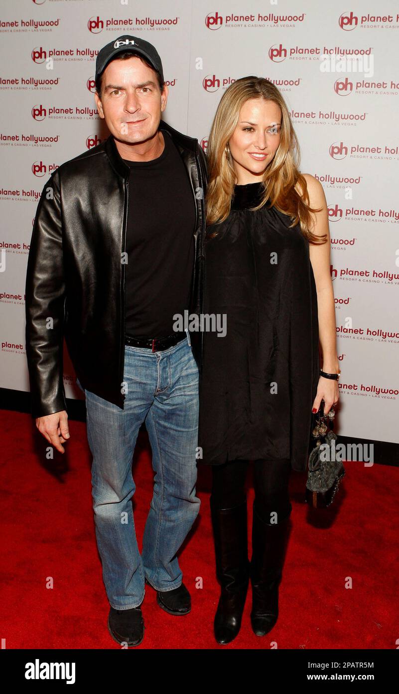 Charlie Sheen and Brooke Wolofsky arrive at the grand opening of the ...