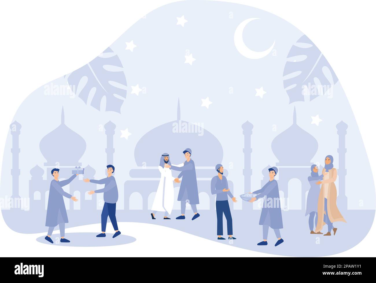 Ramadan Kareem, Eid mubarak, greeting card, Islamic holiday background ...