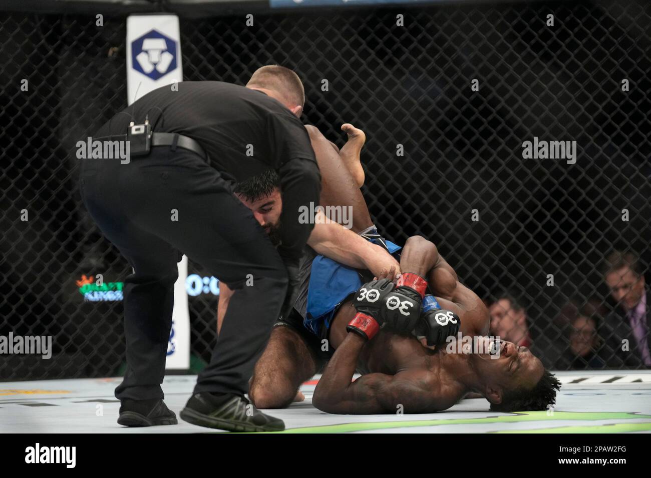 LAS VEGAS, NV - MARCH 4: Da'Mon Blackshear (bottom) attempts to submit ...
