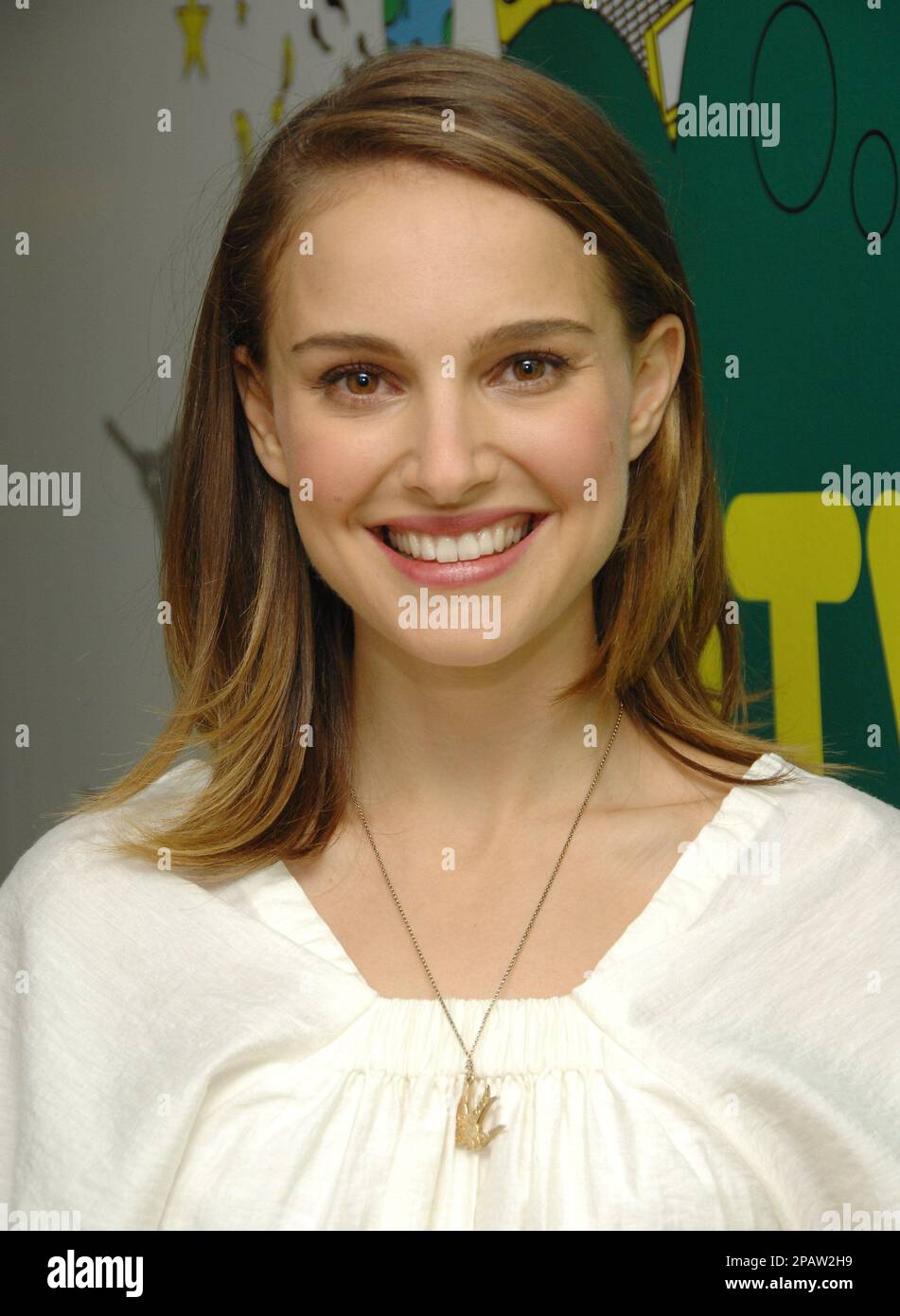Actress Natalie Portman poses backstage after an appearance on MTV's ...