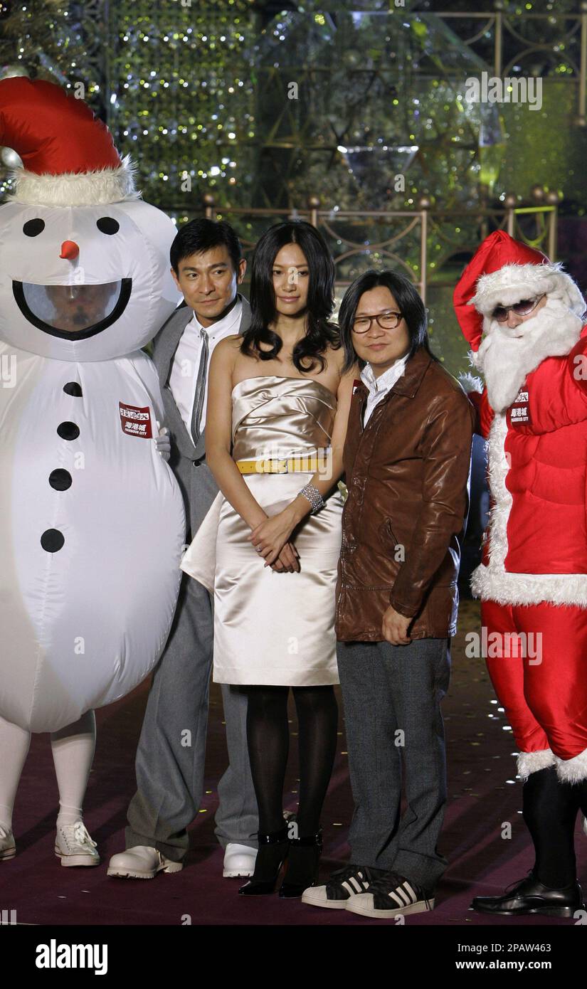 From left, Hong Kong movie star Andy Lau, Chinese actress Xu Jinglei ...