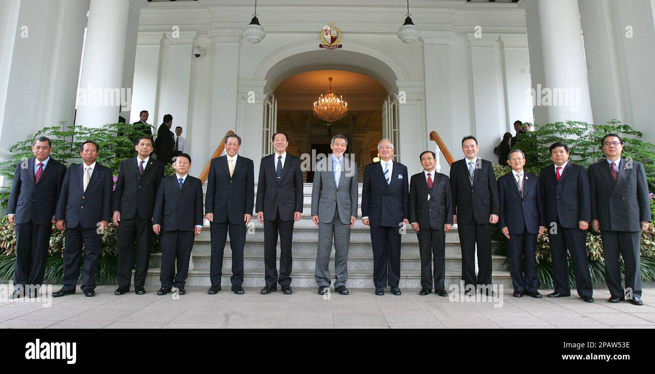 ASEAN Defense Ministers from left to right, Yasmin Umar of Brunei ...